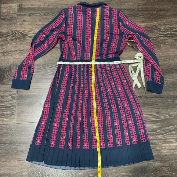 Modcloth | Dresses | Modcloth Bumble Bee Pleated Stripped Blue Dress ...